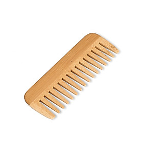 Mnixy Bamboo Wide-Tooth Comb, Large Hair Detangling Comb, Wooden Curls Comb, Anti Static for Long Hair, Natural Material, Well Made, For All Hair Types, No Handle Design, Travel Friendly