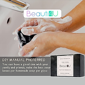 BEAUTI4U 2LB Soap Base - Charcoal Soap Making Supplies with Soap Making Kit - Melt and Pour Soap Base - Melt and Pour Soap Kit -Organic Soap Base for Soap Making