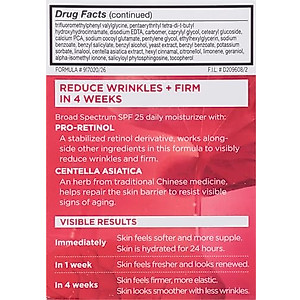 L'Oréal Paris Revitalift Anti-Wrinkle and Firming Face Moisturizer with SPF 25, Pro-Retinol and Centella Asiatica, Paraben Free, 1.7 oz (Packaging may vary)