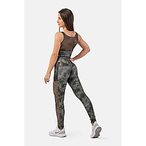 NEBBIA ECO Camo Green Mesh Leggings Breathe 400