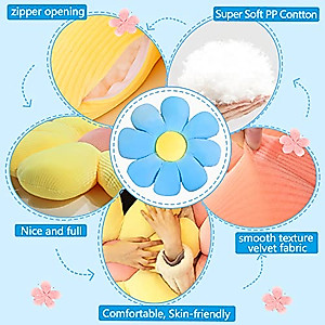 JOCCIK Decorative Pillows Flower Shaped Stuffed Plush Floor Cushion Throw Pillow for Couch 21x21 inch