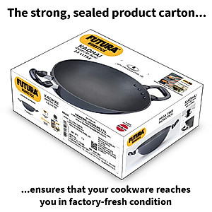 Futura Q55/NK25S Fry Pan, Kadhai, 2.5 Liter, Gray