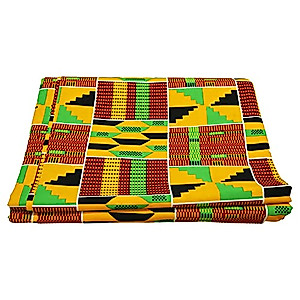 YLT Wax African Fabric Cloth 100% Cotton Ankara Wax Print Fabric 6 Yards Ankara Fabric One Piece Cloth for Party Dress