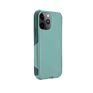 iPhone 12 Mini Screen Protector, Shockproof Slim Dual Layer Protection Scratch Resistant Hard Back Cover Bumper Wireless Charging (Aqua Mint)