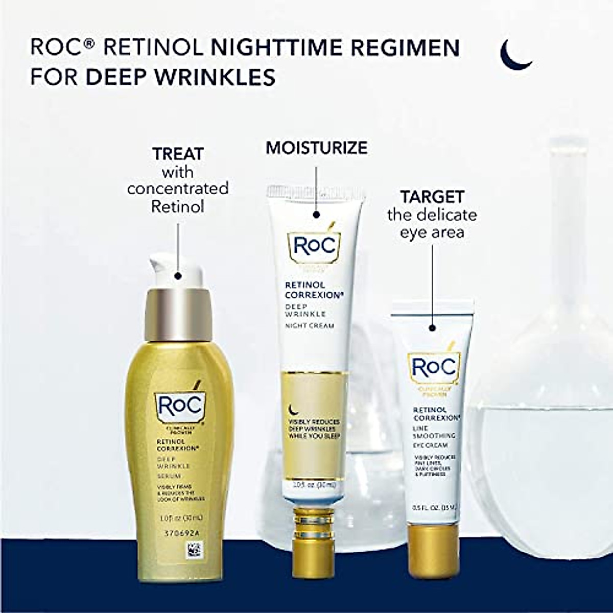 RoC Retinol Correxion Deep Wrinkle Night Cream 1.0 fl oz (30 ml)