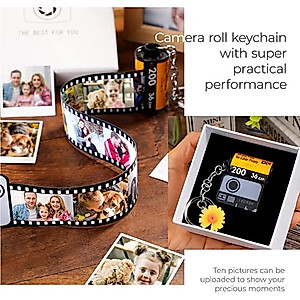 SOUFEEL Film Roll Keychain Customized Keychain with Picture Personalized Camera Memory Reel Gifts
