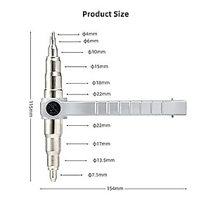 JoyTube Copper Pipe Tube Expander Tool manual Swaging hand tool Refrigeration Tube Expanding Tool kit 1/4” to 7/8”