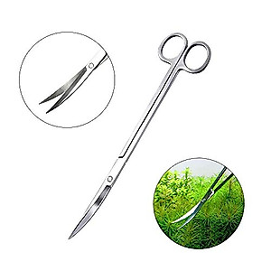 KR Harmony Aquascape Tools 3 in 1 Aquarium Scissors Tweezers Stainless Steel Anti Rust Aquatic Plant Tools for Fish Tank Clean