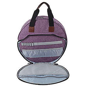 Embroidery Storage Carrying Bag Case: Portable Sewing Hoops Bag Cross Stitch Tools Kits Supplies for Embroidery Project Crochet Hooks Needles Yarns