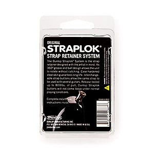 Dunlop SLS1103BK Straplok® Original Strap Retainer System, Black