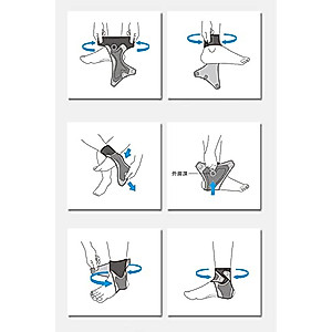 Manheat Ankle Support Brace Breathable Adjustable Compression Fitness Left+Right Ankle Braces Elastic Sprain Foot Sleeve Sports Ankle Strain Strap Plantar Fasciitis Achilles Tendonitis 1 Pair (Black)