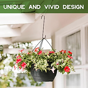 6 Pack heavy duty s hooks,Brown strong metal big hooks for hanging plants or large items as potted plants,garden tools,bird cages,animal feeders