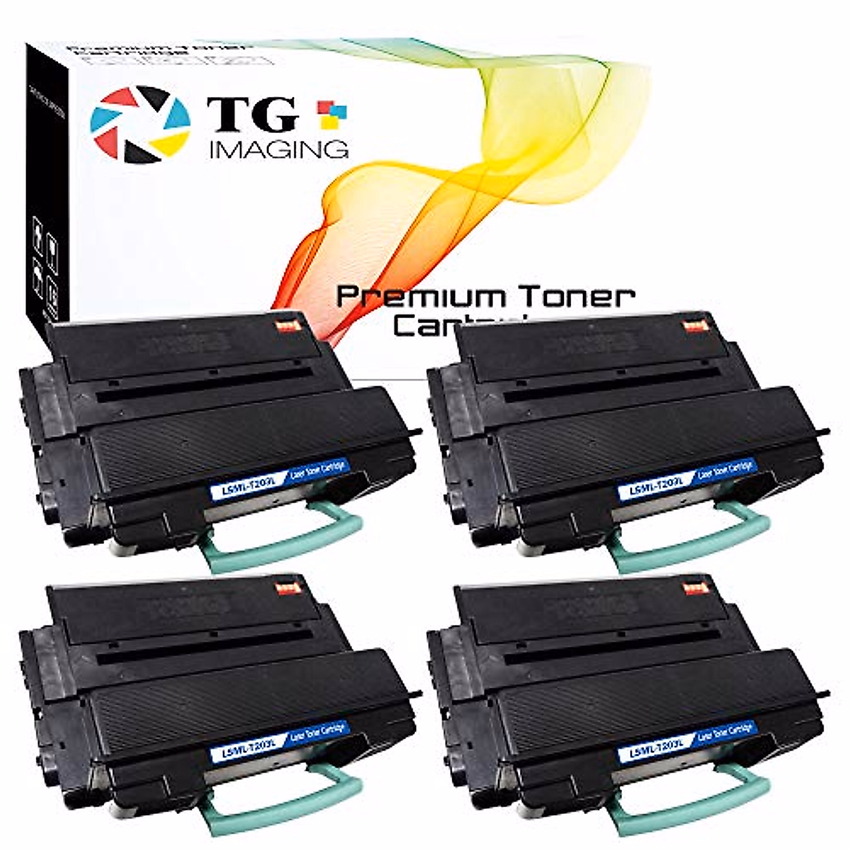 (4 Black Toner Set) Compatible MLT-D203L Toner Cartridge MLTD203L (High Yield, 4xBlack) for Xpress M3370FD M3870FW M4070FR M3820DW M4020ND M3320ND Toner Printer, Sold by TG Imaging