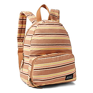 Roxy Always Core Canvas Backpack Toasted Nut Retro Rays Stripe One Size