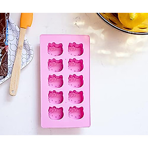 Sanrio Hello Kitty Flexible Silicone Mold Ice Cube Tray In Character Shapes | Reusable Ice Mold For Freezer