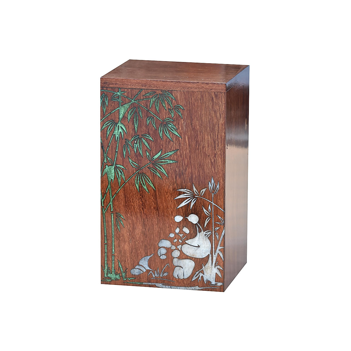 Green and White Resin Urn Wooden Urn Box Lichtenberg Figure Cremation Urn for Human Ashes Adult Large Funeral urn Ashes Urn for Ashes pet urn Fractal Burning urn Memorial Urn (Large up to 250 lb)