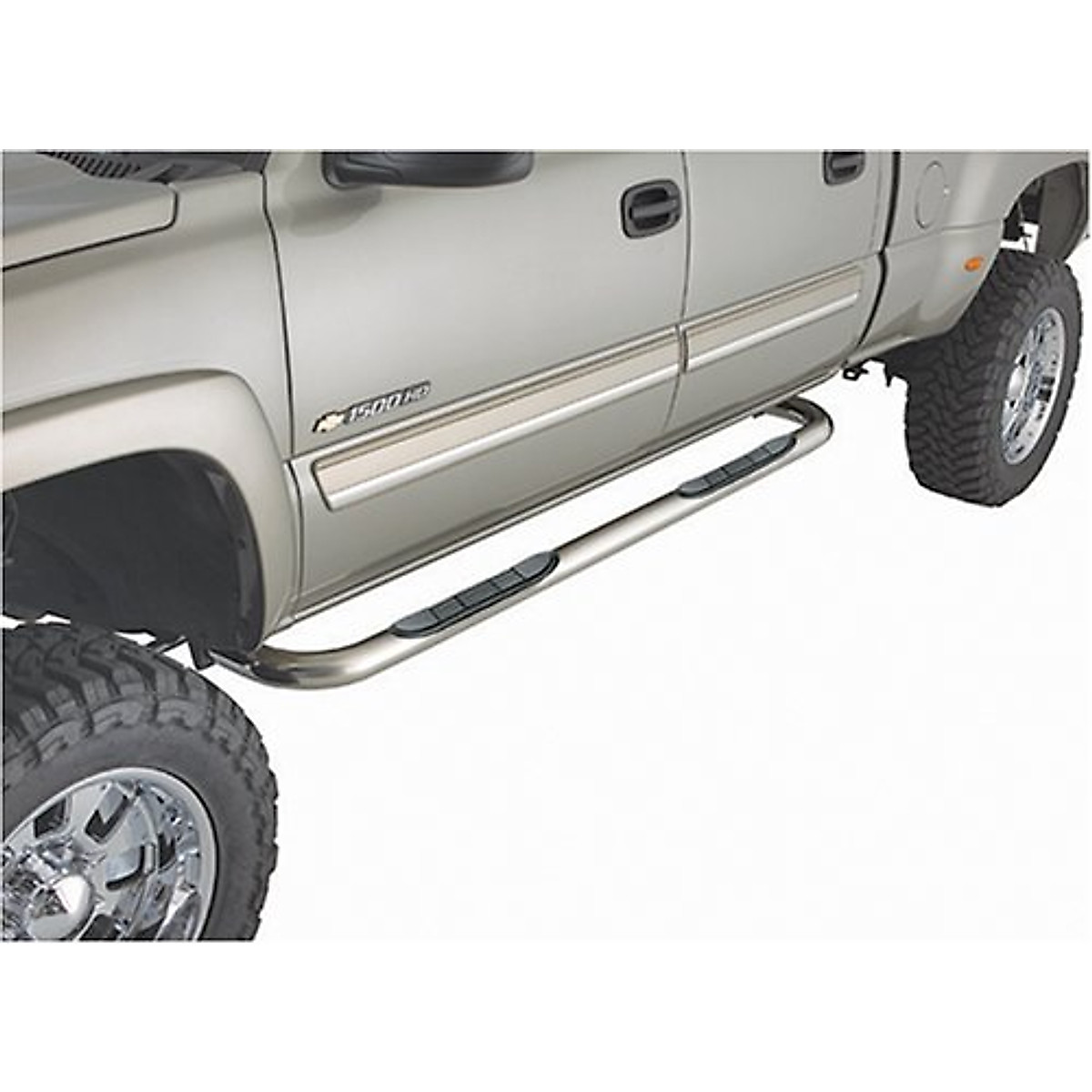 CSI SB1009S Polished Stainless Steel Side Bars 2001-13 GM Crew Cab Trucks