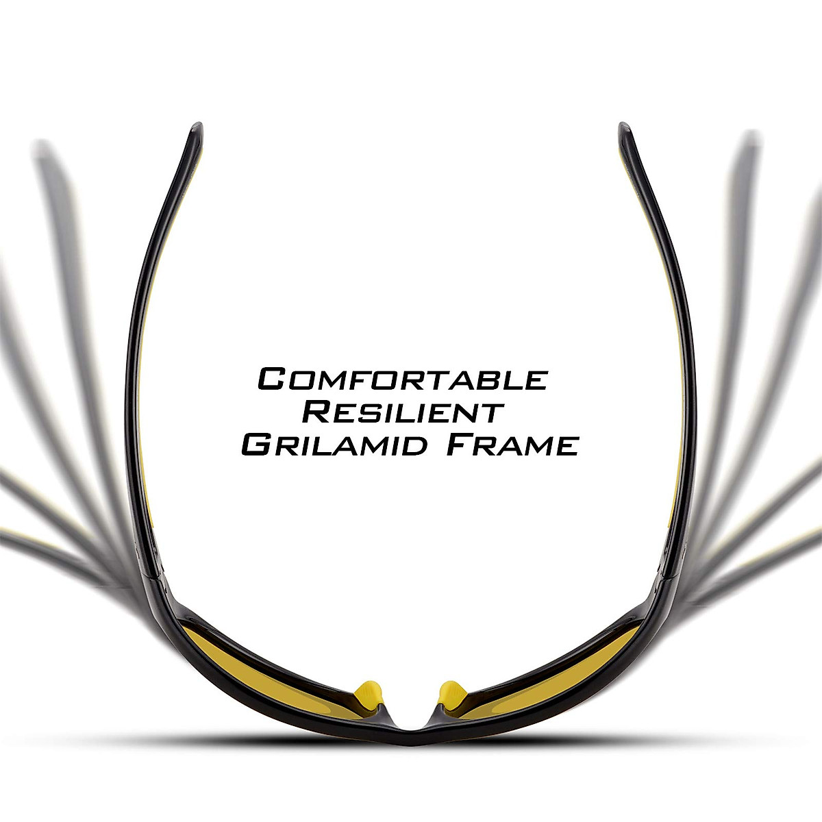 KastKing Polarized Night Vision Driving Glasses for Men Women,Full Wrap Design, Yellow Lens