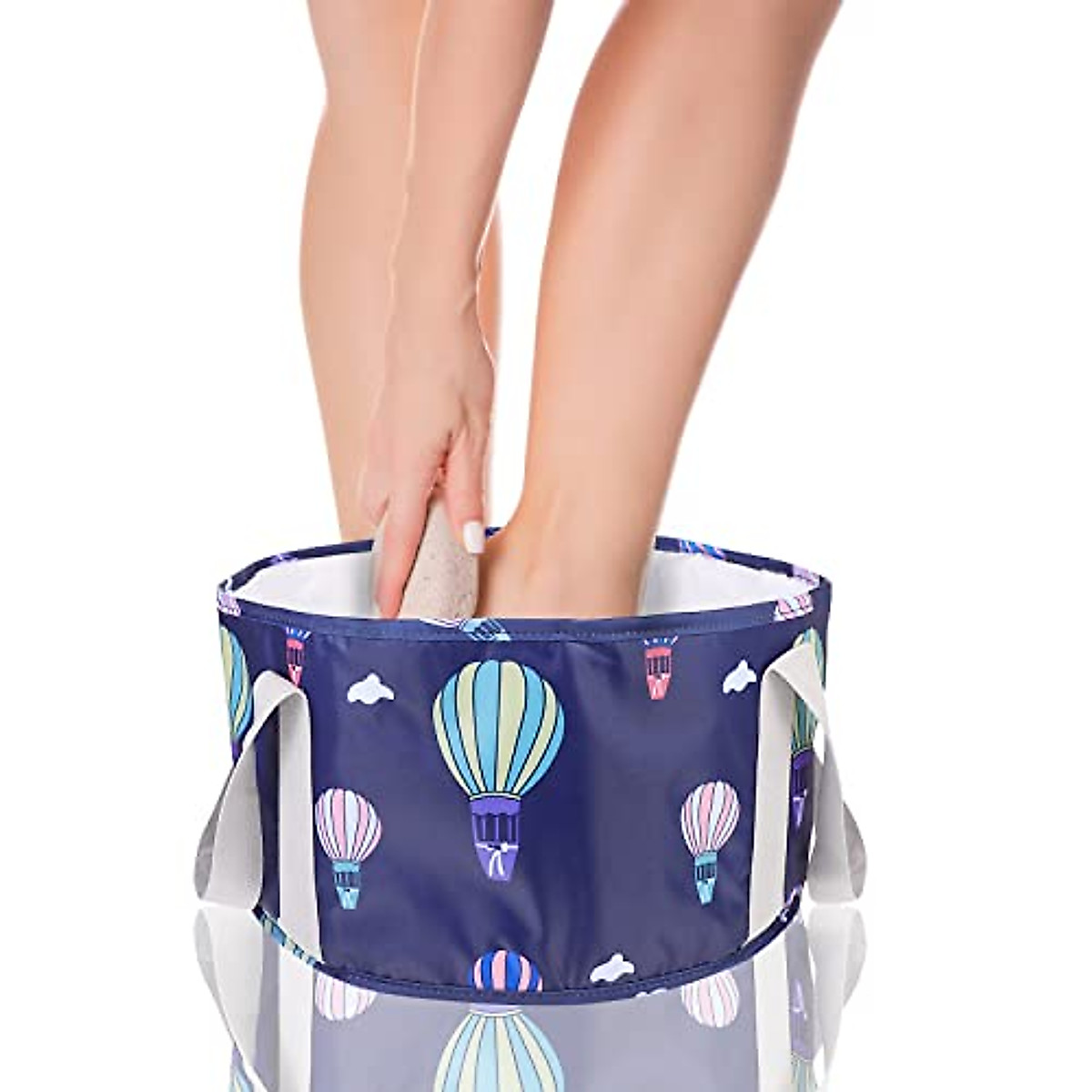 DOITOOL 1pc Portable Collapsible Travel Basin Multi- Functional Foldable Water Basin Practical Warmer Ourdoor Indoor