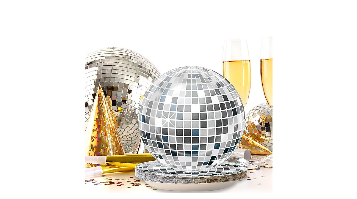 48 Disco Party Plates - Perfect for 70s Themed Events