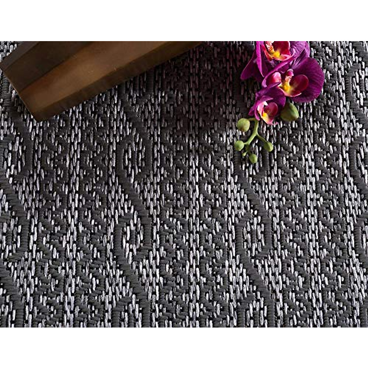 Unique Loom Modern Collection Distressed, Stripes, Helix, Vintage, Indoor and Outdoor Area Rug, 6 ft x 9 ft, Gray/Light Gray