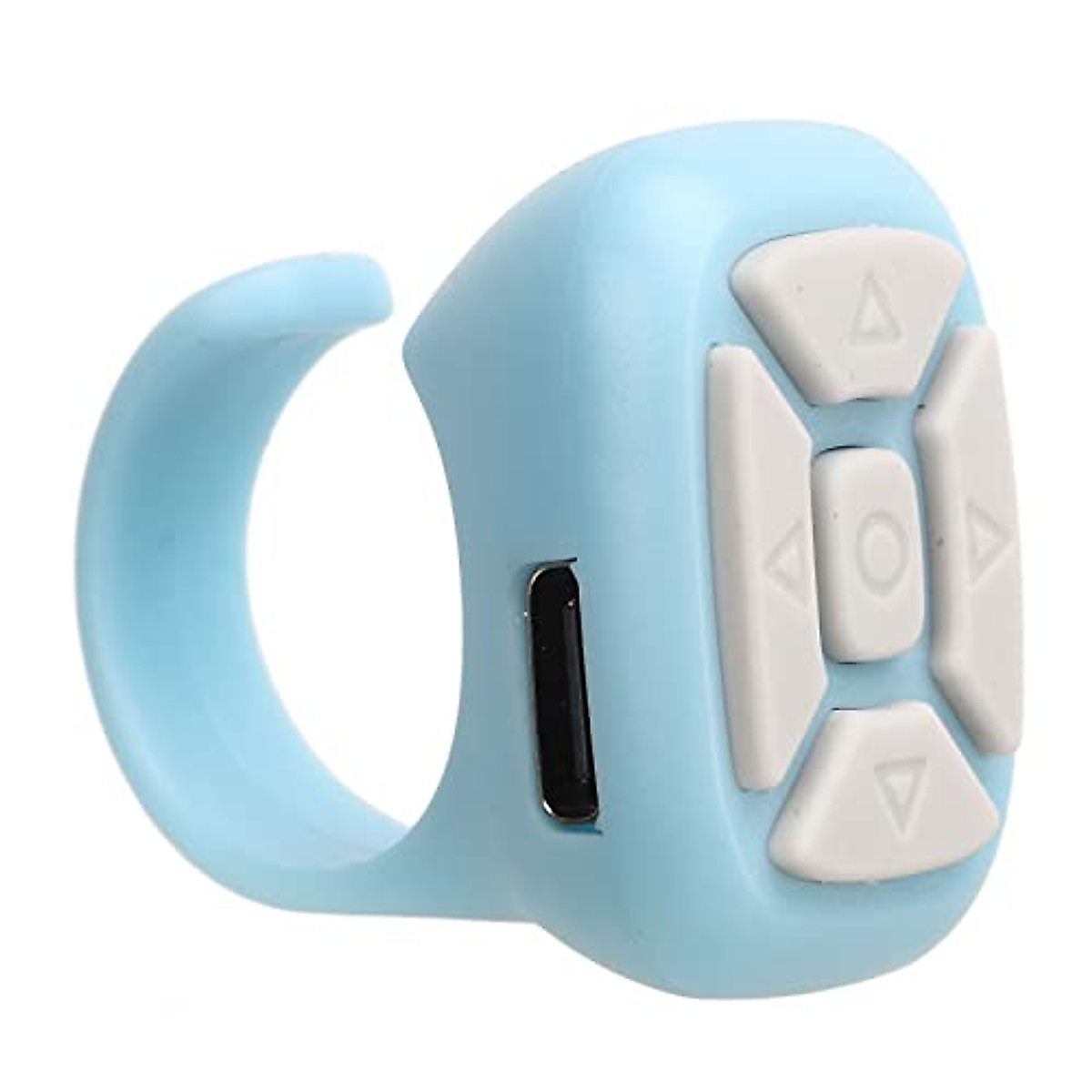 Remote App Paging, Long Battery Life Remote Control Scroll Convenient USB Rechargeable Battery 72 Hours Continuous Operation 5.3 for Mobile (Blue)