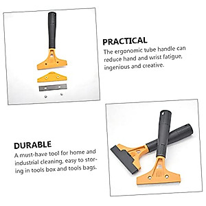 Amosfun 1pc Paint Scraper Steel Plastic Paint Spatula Cleaning Tool Home Tile Scraper