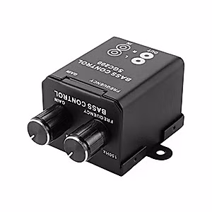 KASCLINO Car Bass Controller, External Bass Volume Level Controller Car Audio Amplifier Subwoofer Equalizer Universal Volume Regulator (Black,Size:4x5x3cm)