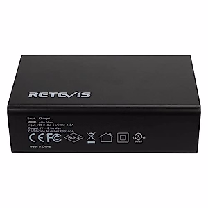 Retevis 5-Port USB Wall Charger Radio Charging Station Compatible with RT68 RB28 RT19 RT22P NR10 RT18 RT22S H777 RB89 RT86 RT45P RB29 Baofeng Cobra HYT Walkie Talkies and iPhone (1 Pack)