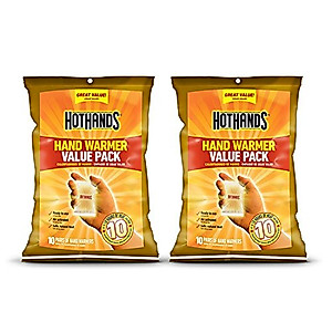 HotHands HH20PRPK16 Hand Warmers - Long Lasting Natural Odorless Air Activated Warmers - Up To 10 Hours Of Heat - 20 Pair Value Pack