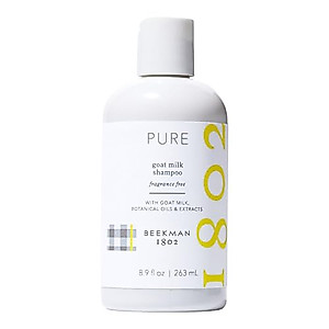 Beekman 1802 Goat Milk Shampoo, Pure - Fragrance Free - 8.9 oz - Cleanses, Nourishes & Revitalizes Dry, Damaged Hair - Color Safe - Cruelty Free