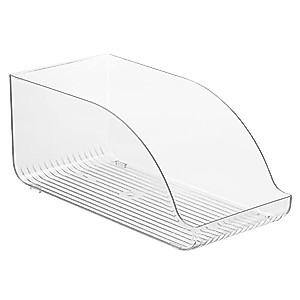 mDesign Compact Plastic Kitchen and Pantry Storage Organizer Bin for Tall Skinny Soda/Pop Cans - Kitchen, Pantry, Refrigerator - Clear