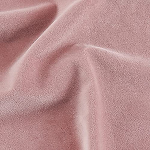 Duhome Mid Back Computer Desk Chair Armless Velvet Home Office Chair for Teens/Girls/Children/Students Salmon Pink