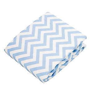 Kushies Baby Fitted Bassinet Sheet, Blue Chevron