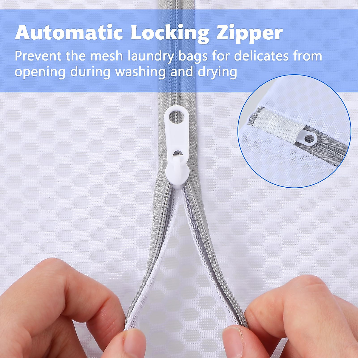 Oruola 4pcs Laundry Bag for Washing Machine,Mesh Bags with Zipper,9.8 X 11.8 In & 11.8 X 15.7 In Garment Washing Bag for Delicates,Sock Bag for Washing Machine,Laundry Washing Bag for Bed Sheet Bra