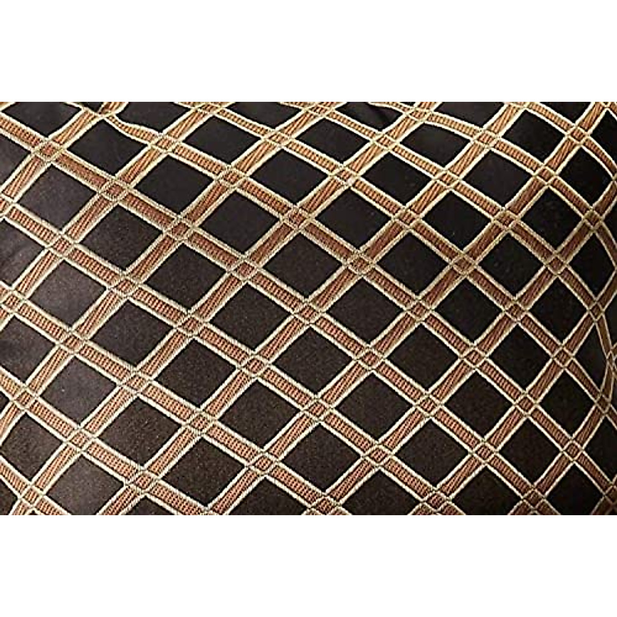 Chezmoi Collection 7-Piece Black/Gold Diamond Floral Medallion Jacquard Woven Comforter Set, California King