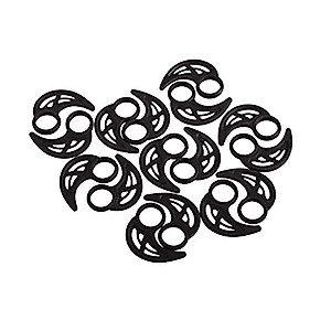 Xcessor 4 Pairs (8 Pieces) Universal Silicone Earhooks. Earphone Accessory for Sports. Compatible with The Most Popular in-Ear Headphones. Black