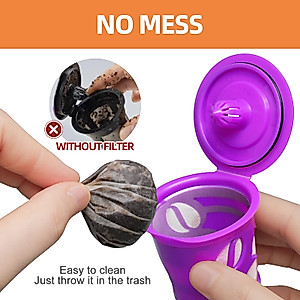 200 Count Fanativita K Cup Coffee Filters Disposable for Keurig Single Cup, Compatible with All Reusable K Cups (White)