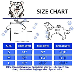 8 Pieces Dog Shirts Printed Clothes with Funny Letters Summer Cool Puppy Shirts Breathable Outfit Soft Dog Sweatshirt for Pet Cats (Classic Pattern,Medium)