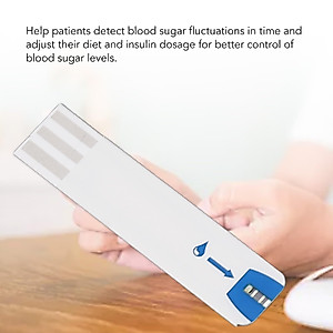 YYQTGG Diabetic Test Strips, Quick Results Glucometer Handy Strips, 25 Pieces PET Accurate for Glucose Self Tests Blood Glucose Test Strips for Diabetes Use with Blood Sugar Monitor