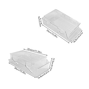 Beverage Can Organizer Bins for Refrigerator, Double Layers Soda Can Storage Organizer, Can Dispenser Beverage Holder, Plastic Food Pantry Storage Rack for Kitchen, Automatic Replenishment