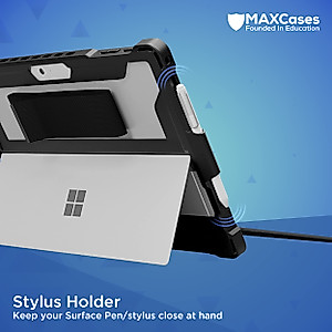 MAXCases Extreme Shell for Microsoft Surface Pro 5, 6, & 7 Rugged Protective Case - Protective Stand, Stylus Pen Holder, Laptop Case (Black)