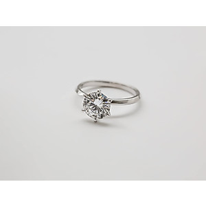Kobelli Classic Solitaire Round Brilliant Moissanite Engagement Ring 2 Carats 14k White Gold, 4.5