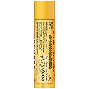 Burt's Bees 100% Natural Origin Moisturizing Lip Balm, Original Beeswax with Vitamin E & Peppermint Oil 0.15 Ounce Tube