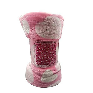 Amor Eterno Be Mine Love Collection Valentine's Day Heart Ultra Plush Throw Blanket (50" x 60") - Polka Dot Whimsical Hearts Fleece Blanket