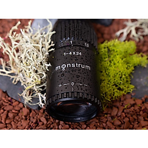 Monstrum G2 1-4x24 First Focal Plane FFP Rifle Scope | ZR305 H-Series Offset Scope Mount | Flat Dark Earth | Bundle