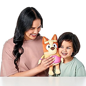 Bluey, Talking Beach Bingo. 13" Talking Plush Toy with 9 Phrases Bases Around The Episode Beach Theme Song