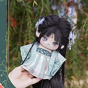 CALEMBOU 20cm Plush Doll Clothes Set, Cute Chinese Hanfu Plush Doll Clothes for Anime Plush Soft Cotton Dolls and Stuffed Animals(Without Doll) (Liyu-W/ODoll)