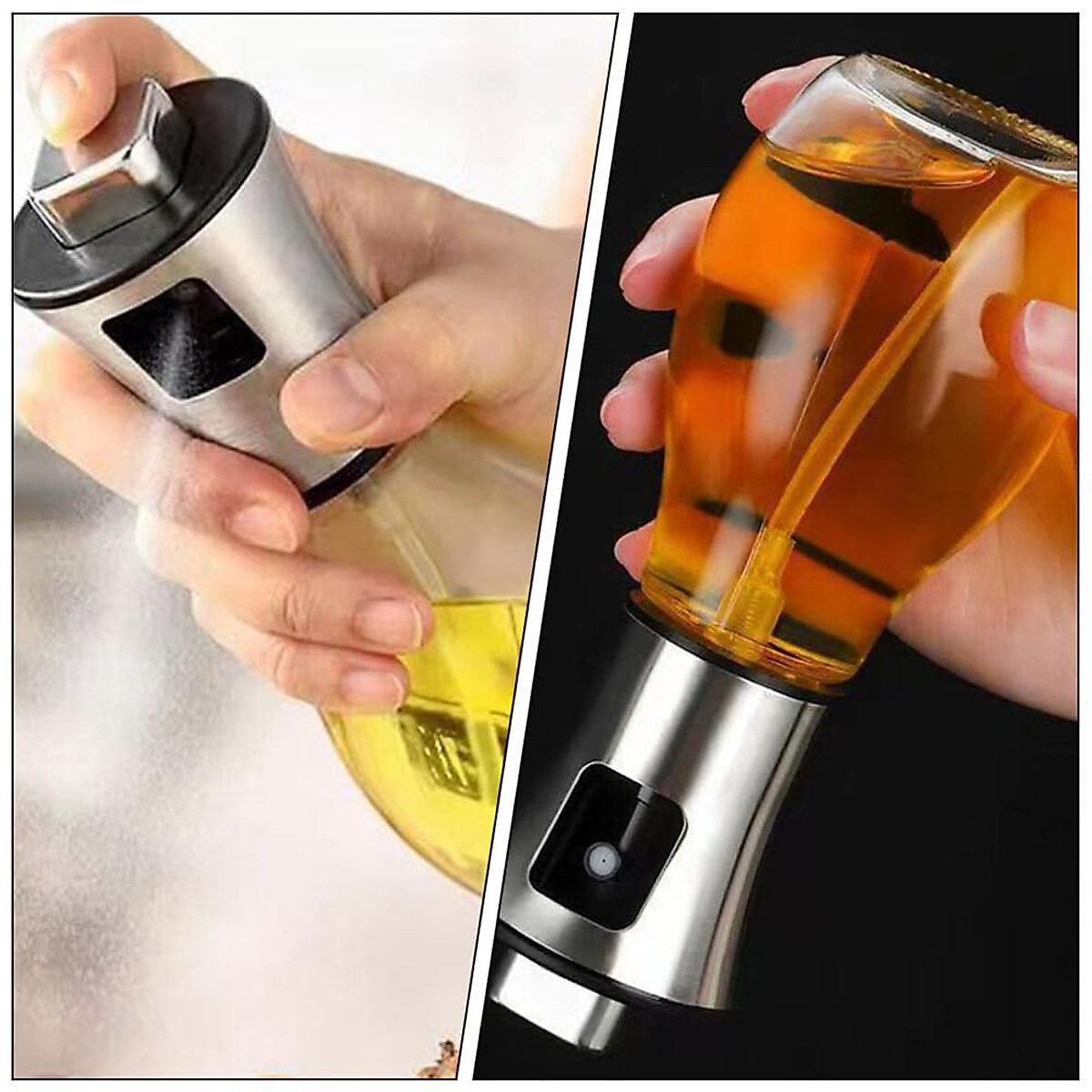 2pcs Oil Bottles for Kitchen Oil Mister for Air Fryer Oil Holder Oil Spraying Bottle Olive Oil Dispenser Spray Cooking Oil Sprayer Mister Spray Bottle Oil Spray Bottle for Cooking