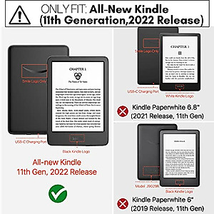 TNP Case for Kindle (2022 Release) 11th Generation 6" All-New Slim Pink Flamingo Cover, Lightweight and Smart Protective Flip Case with Auto Sleep and Wake for Amazon Kindle 6-Inch E-Book Reader